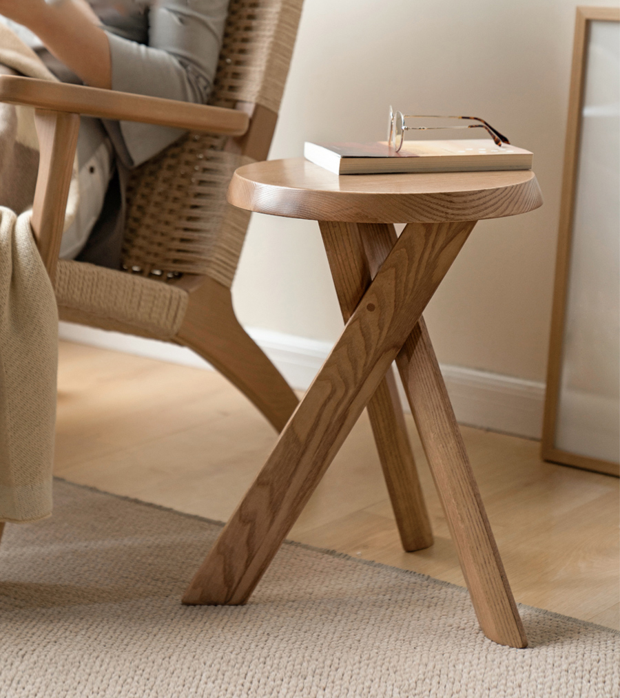 ラタンチェア オーク 完成品 無垢材 木製 ラタン編み ysys-a3122