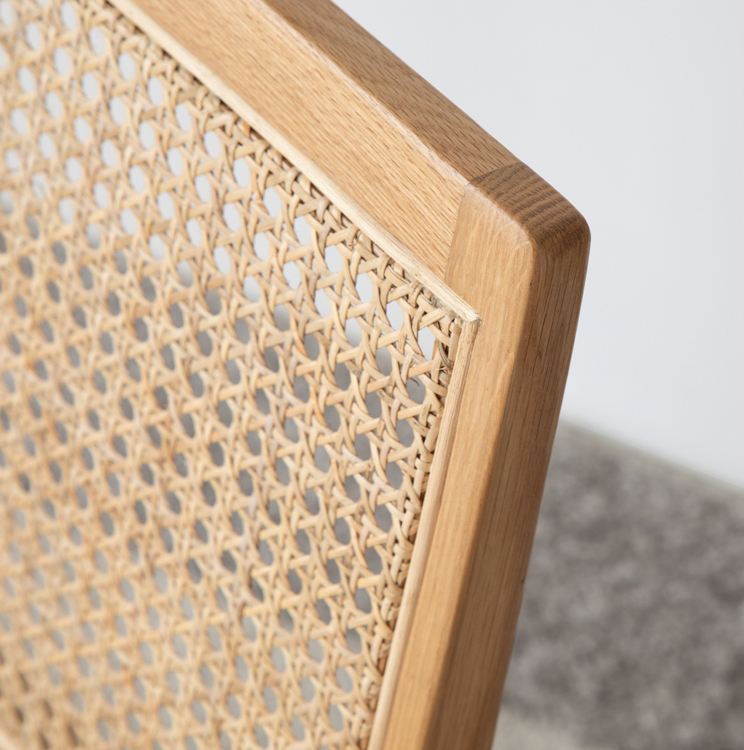 ラタンチェア オーク 完成品 無垢材 木製 ラタン編み ysys-a3122